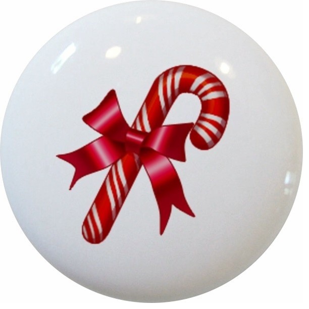 Candy Cane Ceramic Cabinet Drawer Pull Knob - Contemporary - Cabinet ...