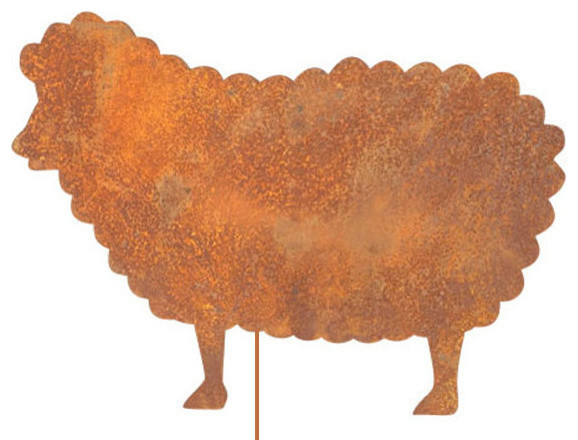 Sheep Garden Art - Farmhouse - Garden Statues And Yard Art - by Rustica ...