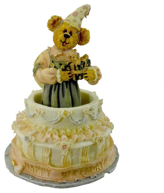 Boyds Bears Resin Gypsy Rose...Surprise!!! Birthday Bearstone Cake ...