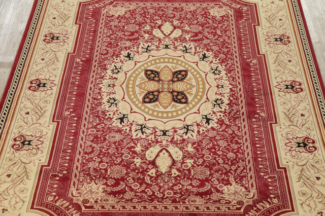 Victorian Style Aubusson Turkish Oriental Area Rug Carpet, Red, 12'5"X9 ...