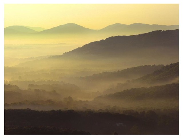 "Appalachian Mountains, Doughton Park, Blue Ridge Parkway" Paper Art ...