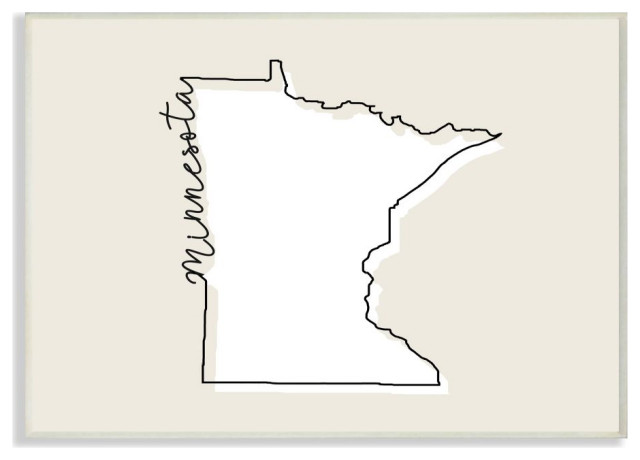 Minnesota Home State Map Neutral Print Design, 16"x20", 10x15 ...