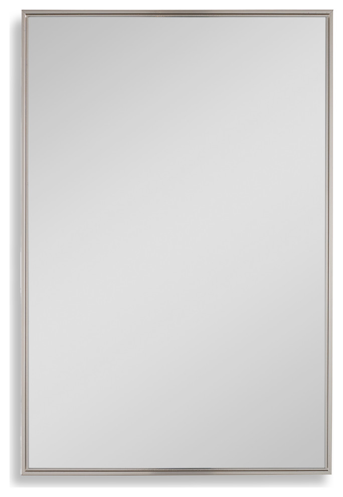 30" Warm Silver Floating Mirror - Contemporary - Wall Mirrors - by ...