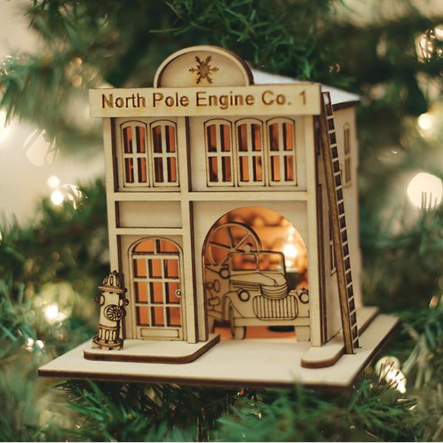 Ginger Cottages North Pole Engine Co. #1 Firehouse Truck Hydrant, 4 In ...
