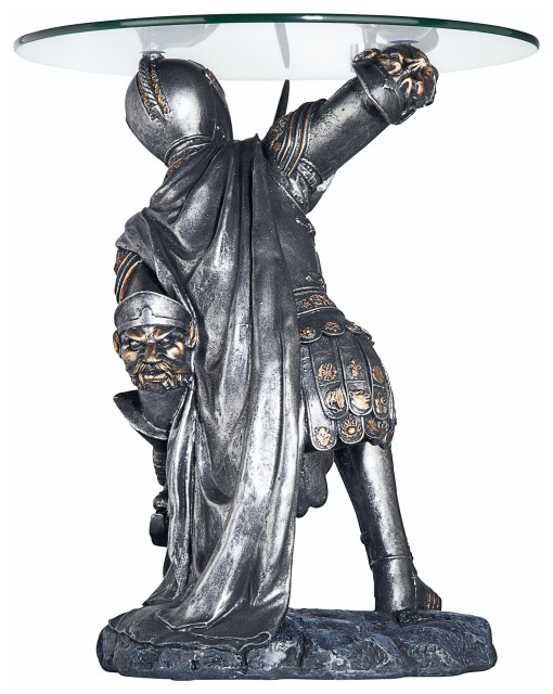 Kneeling Knight Sculptural Table - Traditional - Side Tables And End ...