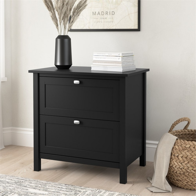 Pemberly Row 2 Drawer Lateral File Cabinet in Classic Black ...