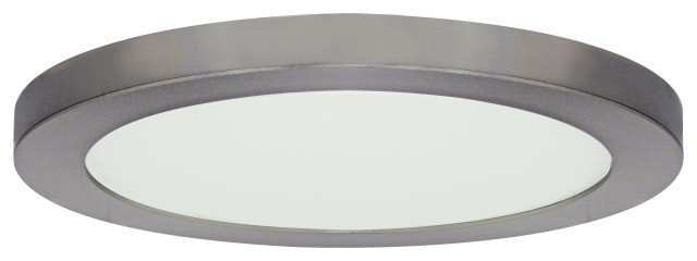 Blink - 25W- 13" Surface Mount LED - 3000K- Round Shape - Brushed ...