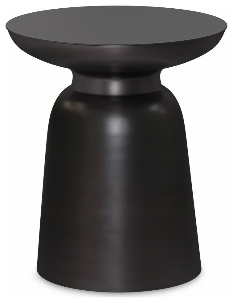 Toby Contemporary Round 17" Metal Accent Accent Side Table ...