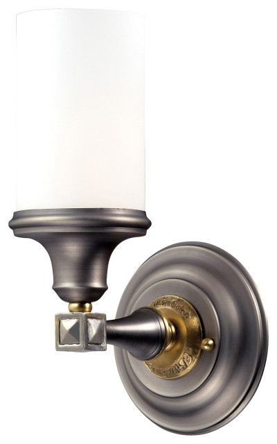 ELK LIGHTING 6040/1 Vanderbilt 1-Light Sconce In Platinum And Brass ...