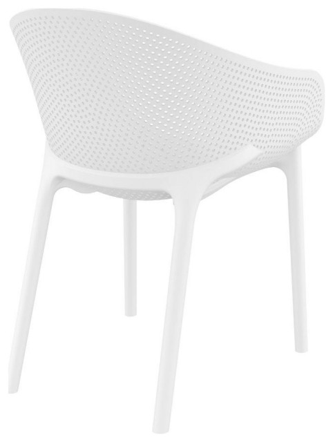 Sky Pro Stacking Dining Chair White - Contemporary - Outdoor Dining ...