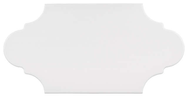 Textilis Provenzal Porcelain Floor and Wall Tile, White, Sample ...