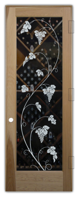 Wine Door - Vineyard Grapes Unfurled - Primed - 28" x 80" - Book/Slab ...