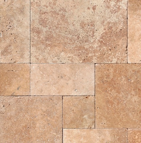 Honed unfilled Tumbled Tuscany Walnut Travertine Paver, Sample ...