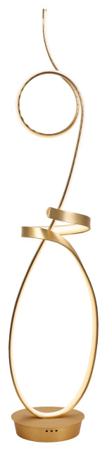 Symphonie 68W Unique Modern Design LED Floor Lamp, Anodize Gold ...