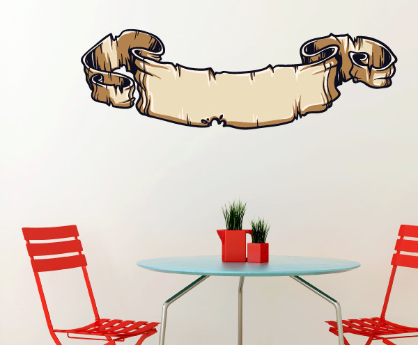 Scroll Vinyl Wall Decal ScrollUScolor001, 42 in. - Contemporary - Wall ...