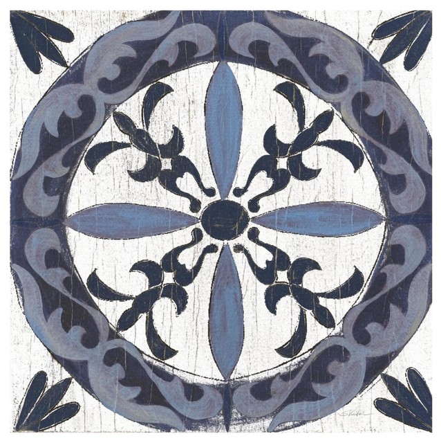 "Downtown II Indigo and Cream" Digital Paper Print by Silvia Vassileva ...