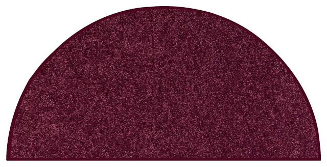 Galaxy Way Solid Color Area Rugs, Cranberry, 33" x 66" Half Round ...