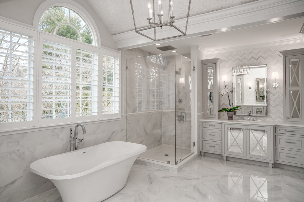 Oakton II - Transitional - Bathroom - DC Metro - by SK Interiors | Houzz