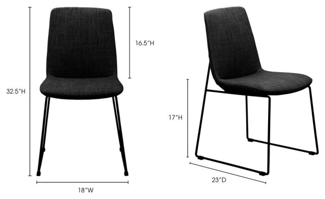 Ruth Dining Chair Black-M2 - Industrial - Dining Chairs - by Bison ...