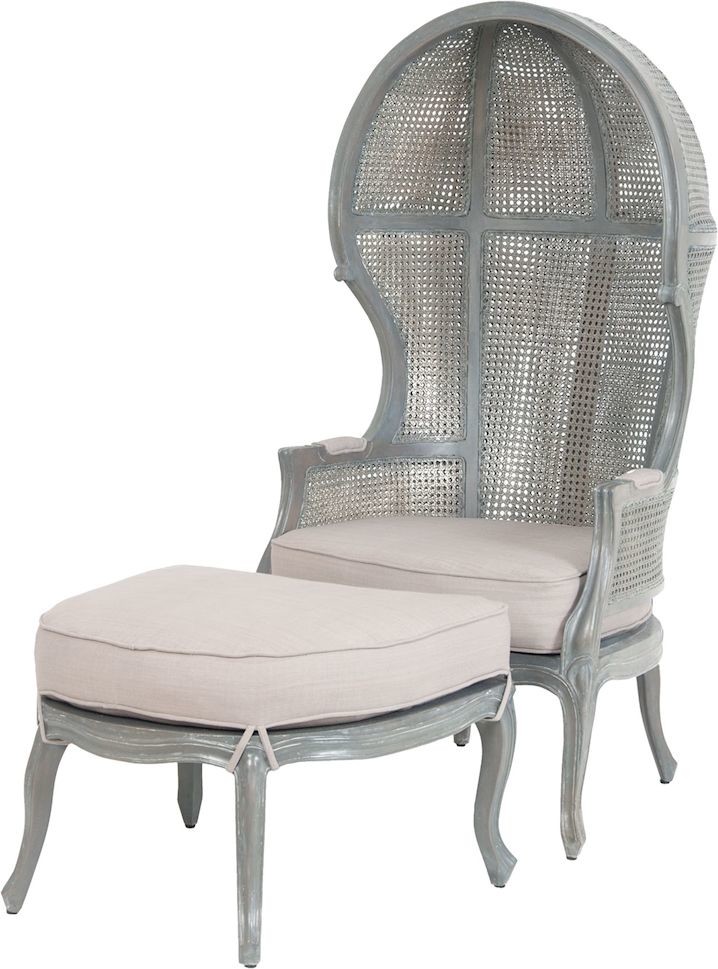 King Rattan Balloon Chair and Ottoman - Tropical - Dining Chairs - by ...