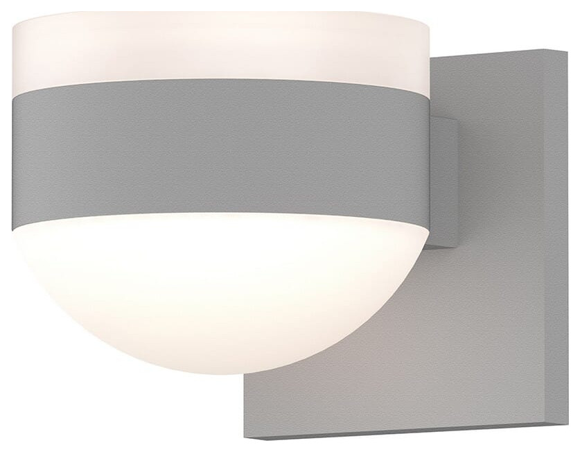 REALS 4" 2-Light LED Frosted White Wall Sconce in White, 5.000 - Modern ...