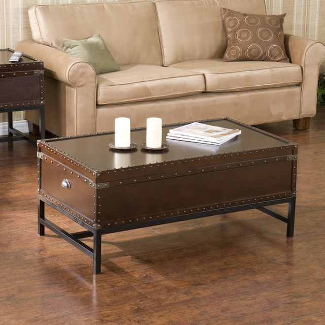 Globetrotter Storage Cocktail Table - Traditional - Coffee Tables - by ...