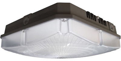 LED Canopy Fixture, Bronze - Transitional - Outdoor Flush-mount Ceiling ...