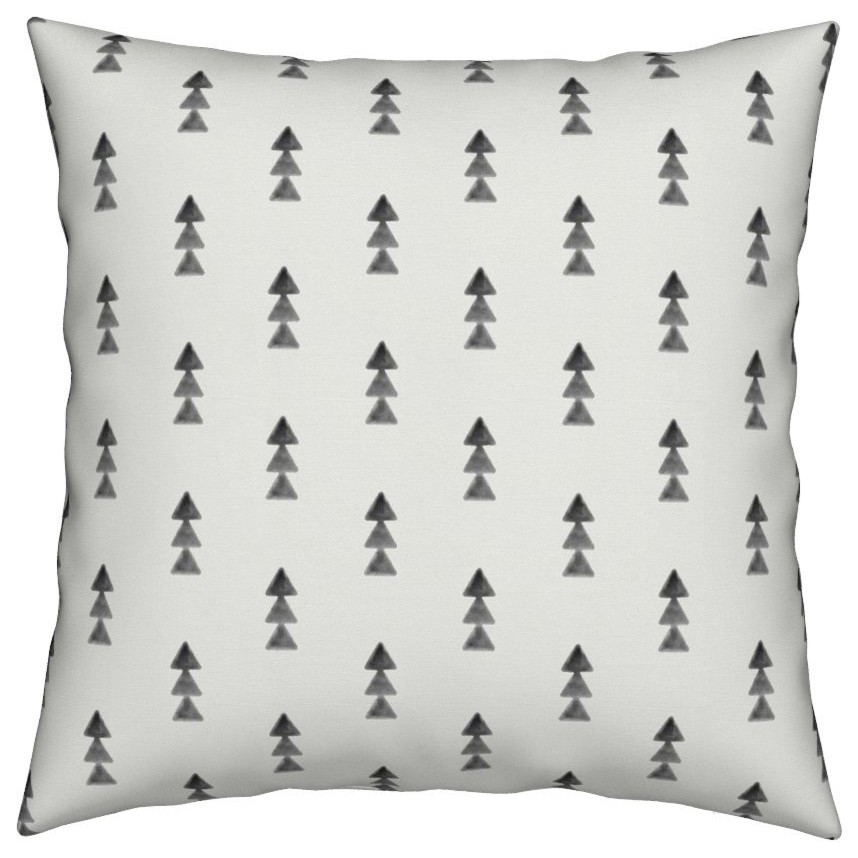 Watercolour Watercolor Triangles Monochrome Throw Pillow - Scandinavian ...