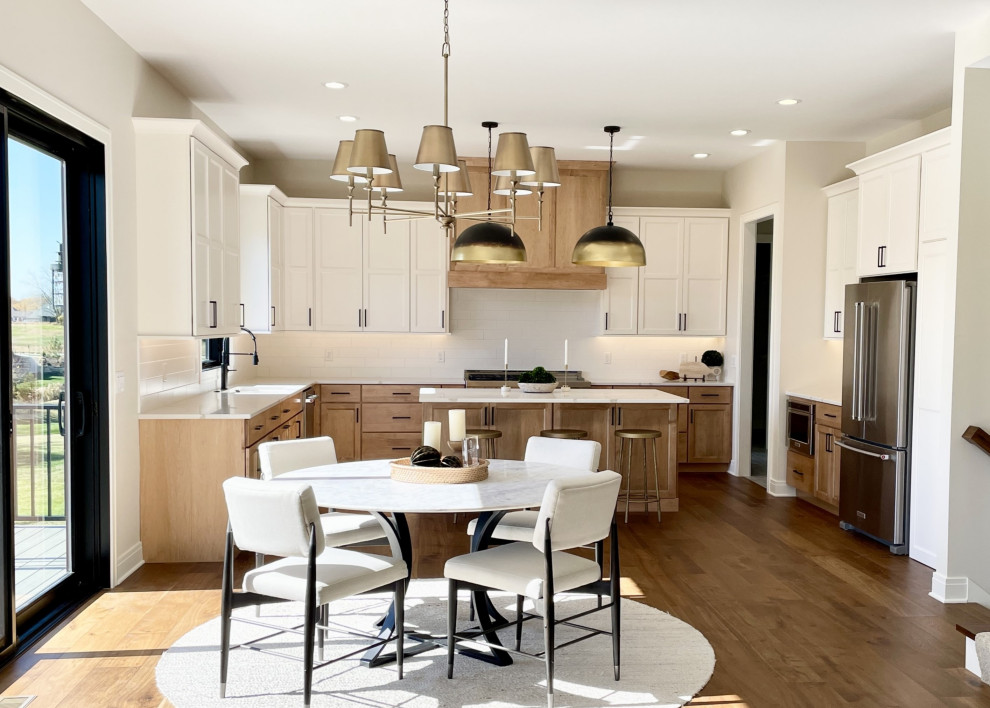 Ivory Painted and Maple Pecan Kitchen Design in Bettendorf, Iowa ...