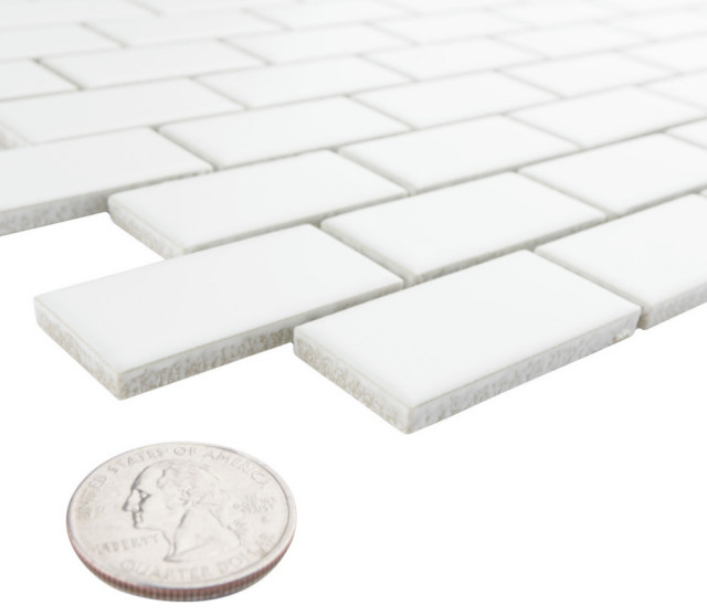 Metro Subway Porcelain Mosaic Tile Sample - Traditional - Tile - by ...