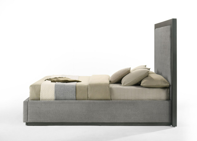 Nova Domus Santa Barbara Grey Fabric, Grey Wash Bed, Queen - Modern ...