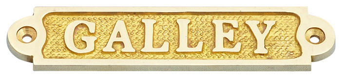 Galley Sign, Solid Brass, 5" - Beach Style - Novelty Signs - by ...