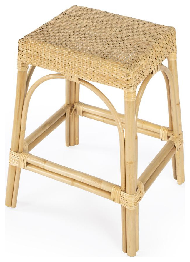 Rattan Counter Stool, Belen Kox - Tropical - Bar Stools And Counter ...