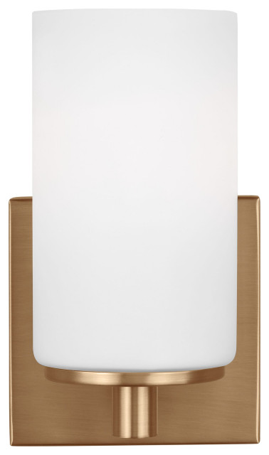 Hettinger Bathroom Vanity Light in Satin Brass, 5.000 - Transitional ...