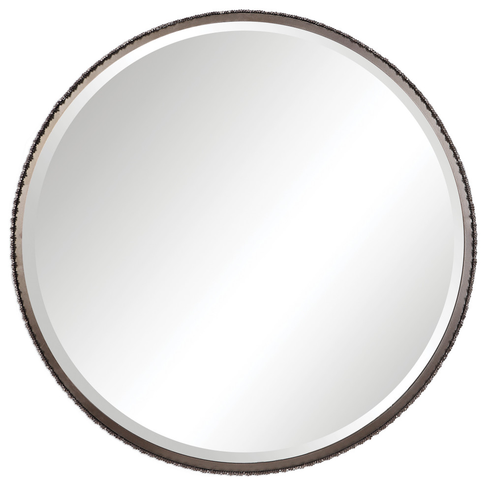 Ada Round Mirror - Industrial - Wall Mirrors - by Buildcom | Houzz