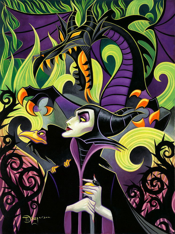 Disney Fine Art Maleficent's Fury by Tim Rogerson, Gallery Wrapped ...