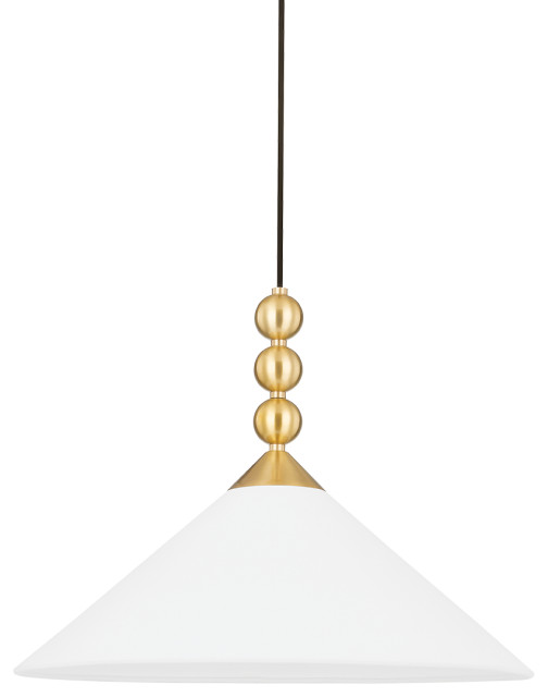 Sang 1-Light Large Pendant Aged Brass - Transitional - Pendant Lighting ...