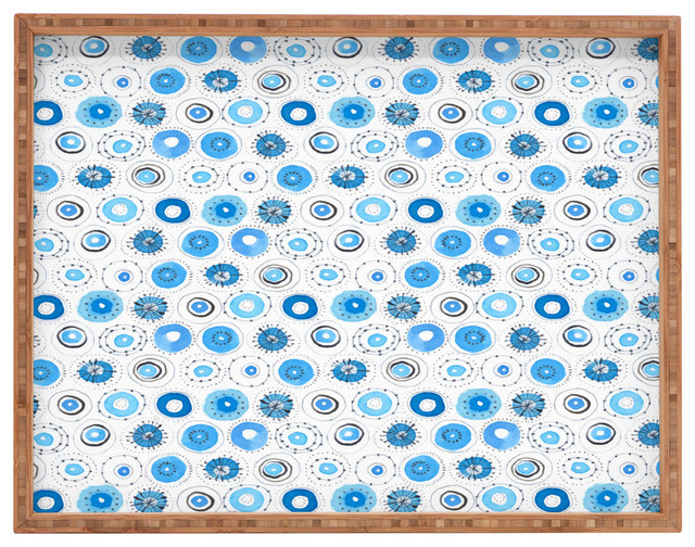 Deny Designs Cori Dantini Middy Polka Blue Rectangular Tray, Large ...