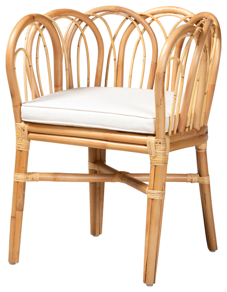 Sahra California Coastal Rattan Dining Chair - Tropical - Dining Chairs ...