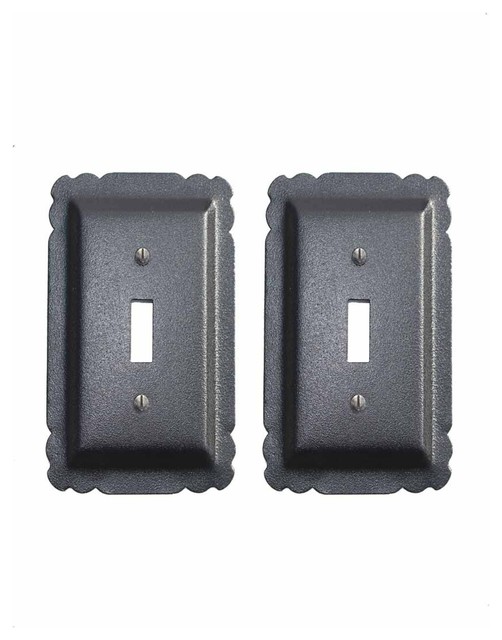 Switchplate Black Steel Single Toggle Switch plate 2 Pack ...