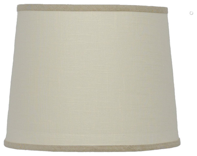 Natural Ivory With Tan Trim Shade, 16" - Transitional - Lamp Shades ...