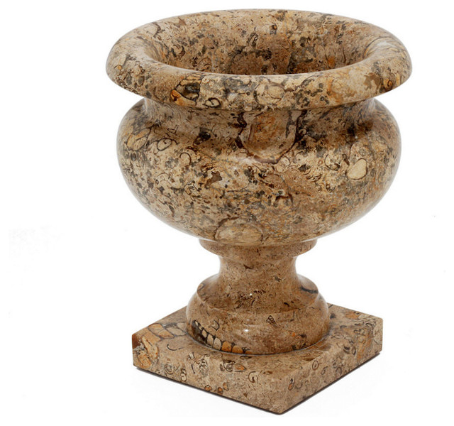 Phoebe Planter, Fossil Stone - Traditional - Indoor Pots And Planters ...