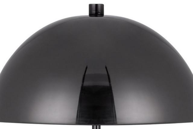 20" Metal Accent Table Lamp Dome Shade, Black - Transitional - Table ...