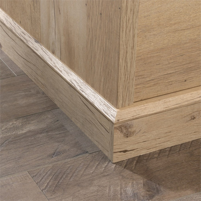 Home Square 2-Piece Set with L-Shaped Desk & Library Base Storage Stand ...