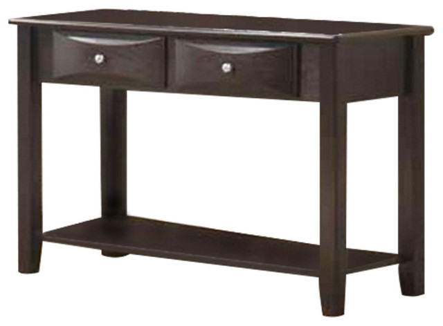 Benzara BM233172 Wooden Console Table With 2 Spacious Drawers, Brown ...