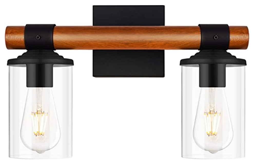 2-Light rustic bathroom light fixtures Farmhouse rustic vanity lights ...