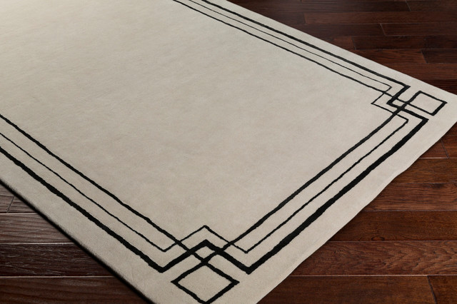 Intermezzo Border Cream, Black Area Rug - Transitional - Area Rugs - by ...