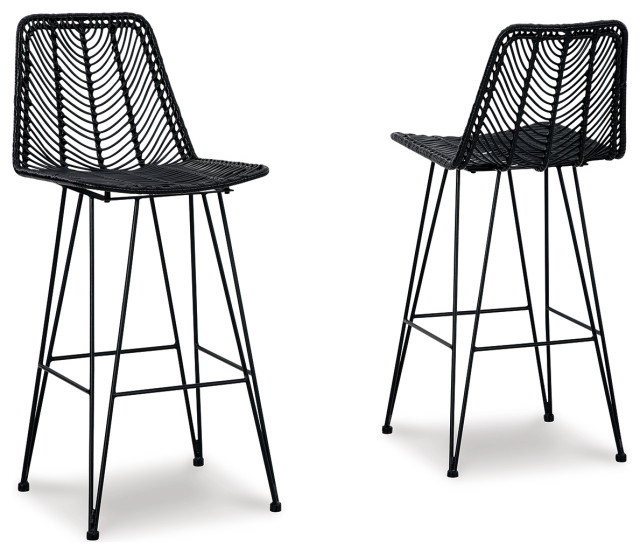 Angentree Bar Height Bar Stool - Tropical - Bar Stools And Counter ...
