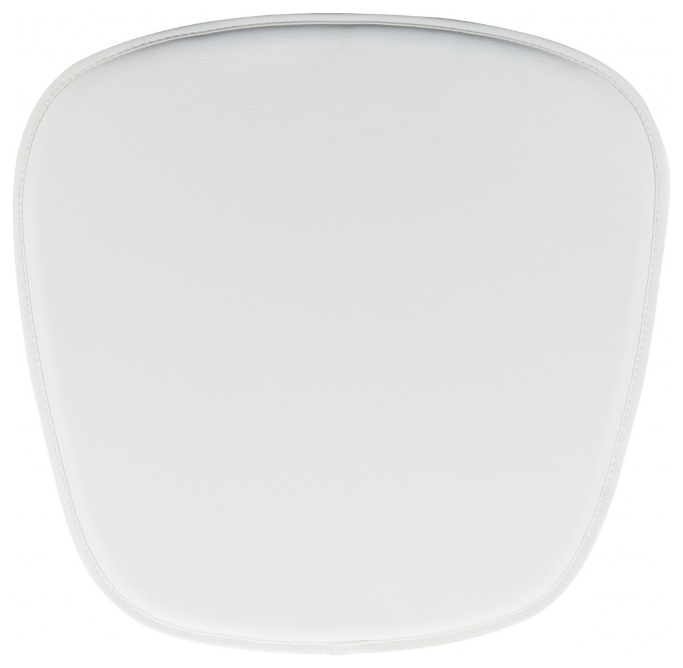 White Faux Leather Cushion Chair Pad - Seat Cushions - by UStradeENT ...