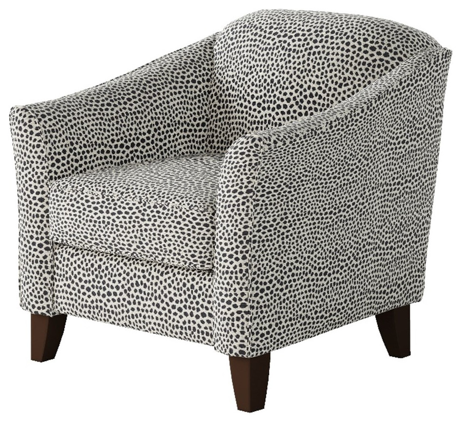 Southern Home Furnishings Faux Skin Carbon Fabric Accent Chair In Black